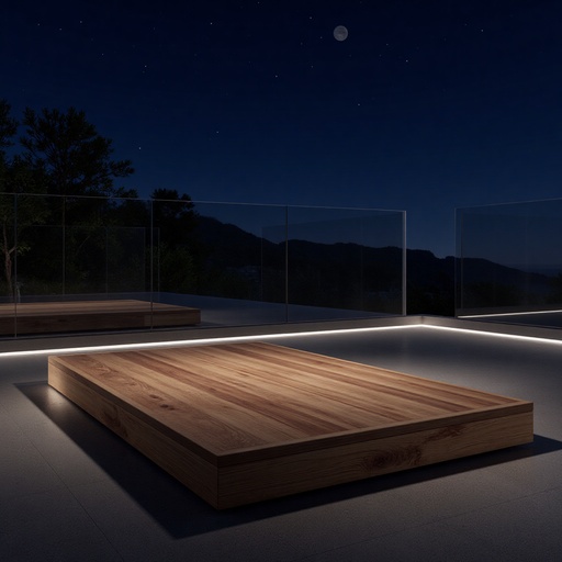Wooden table on starlit terrace, Free Images, Illustrations, Photo ...