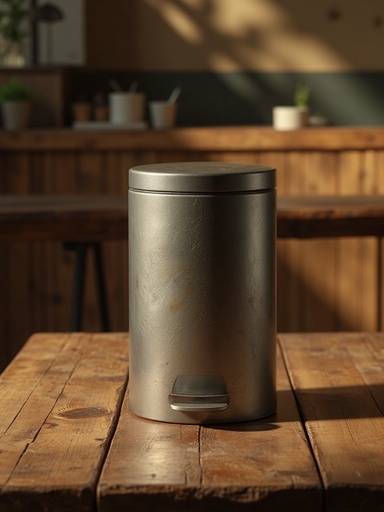 Trash bin on vintage textured cafe table, Free Images, Illustrations ...