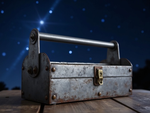 Metal toolbox under a starlit night sky, Free Images, Illustrations ...