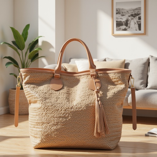 Beach bag in North European style living room, Free Images ...