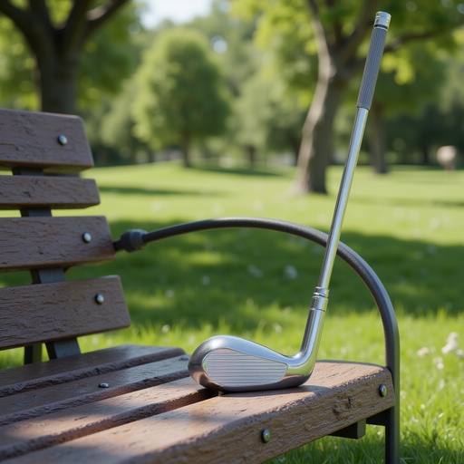 Golf club on urban park bench, Free Images, Illustrations, Photo Stock ...