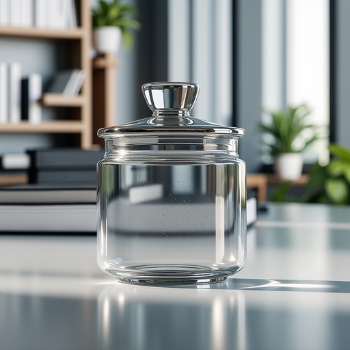 Glass container in modern office background, Free Images, Illustrations ...