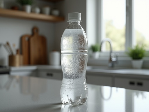 Carbonated beverage bottle on a modern kitchen countertop, Free Images ...